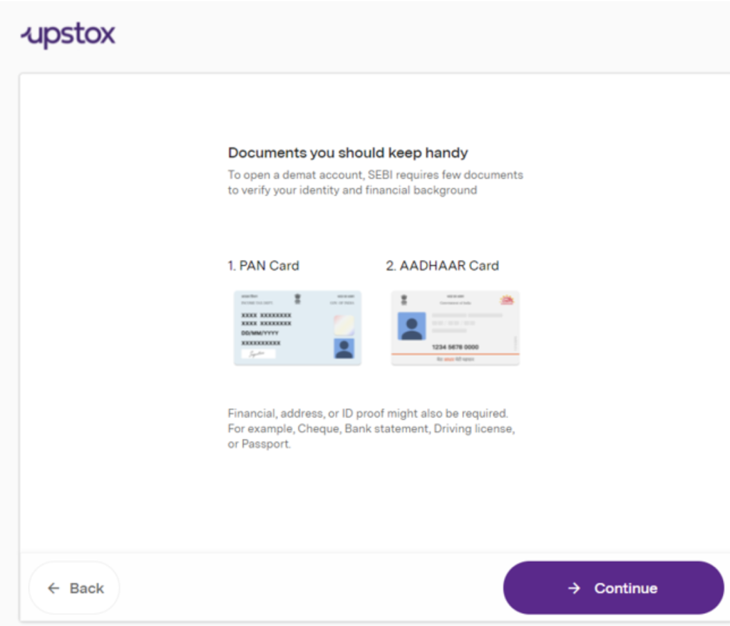 Upstox Step By Step Account Opening Process - Nifty20