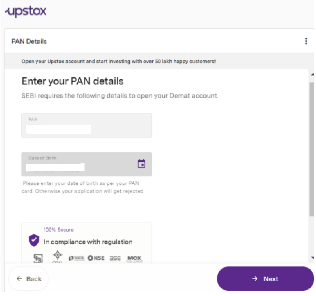 Upstox Step By Step Account Opening Process - Nifty20