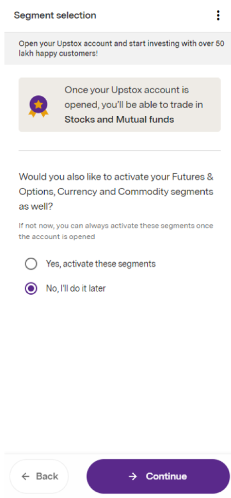 Upstox Step By Step Account Opening Process - Nifty20